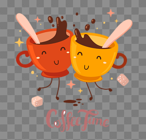 Free: Happy coffee time with friends! by Joan R. | Inktale - nohat.cc