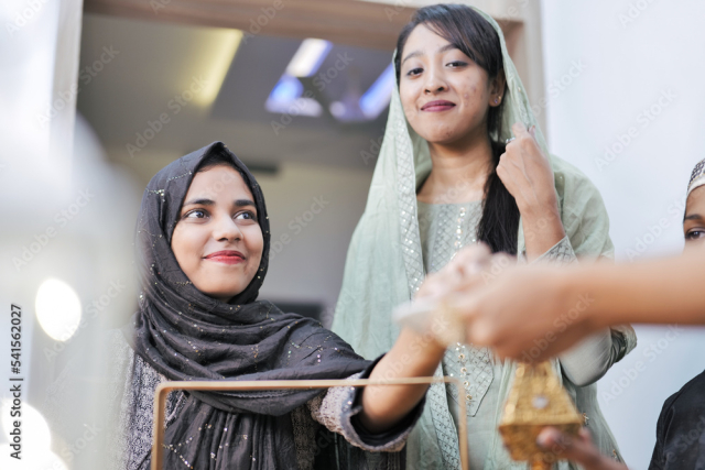 Free: Happy Indian Muslim family celebrating Eid Mubarak and Having Eid ...