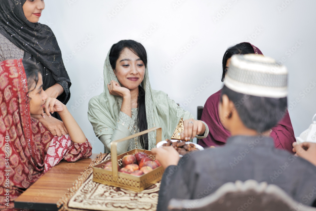 Free: Happy Indian Muslim family celebrating Eid Mubarak and Having Eid ...