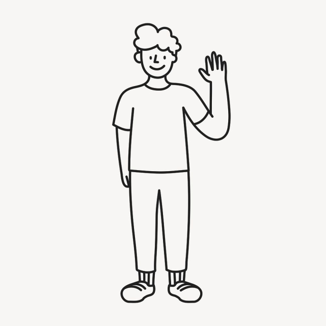 Free: Happy man waving clipart, person | Free Vector Illustration ...