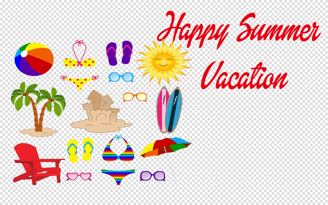Free: Happy Summer Vacation PNG Transparent Image - nohat.cc