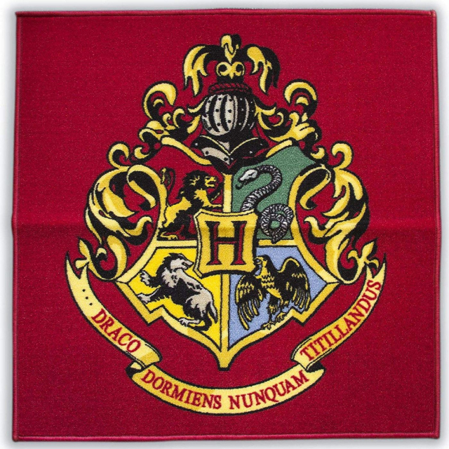 Free: HARRY POTTER HOGWARTS EMBLEM SQUARE FLOOR MAT RUG LARGE ...