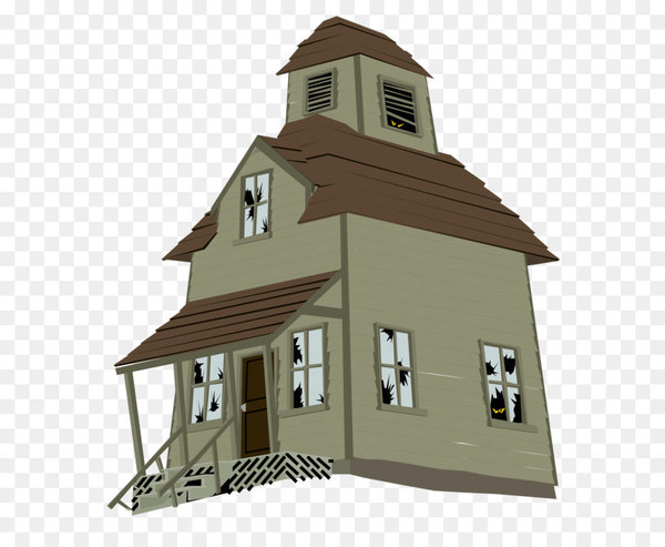 Free: Haunted House Ghost - Haunted House PNG Vector Clipart - nohat.cc