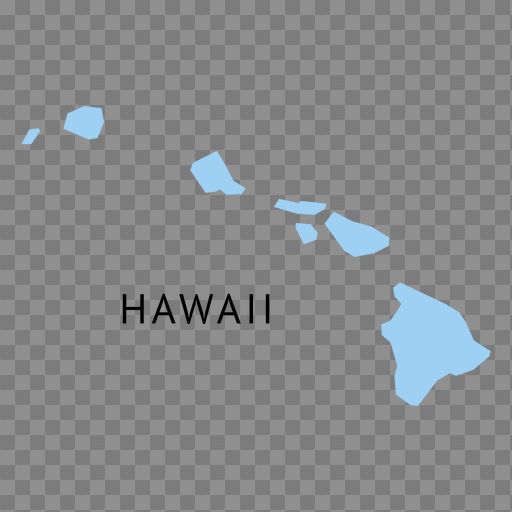 Free: Hawaii state plain map - Transparent PNG & SVG vector - nohat.cc
