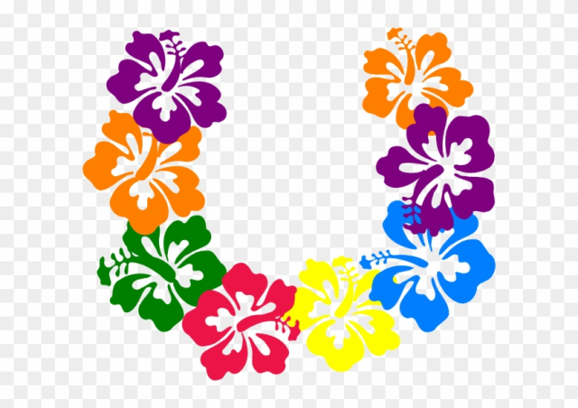 Free: Hawaiian Flower Clip Art Borders Free Clipart Images - Flower Lei ...
