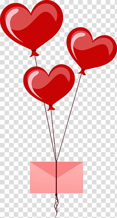 Free: Heart Balloon Valentine's Day , Valentine's Day heart-shaped ...