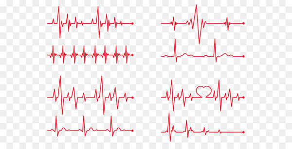 Free: Heart rate Electrocardiography - Vector red heart beat - nohat.cc