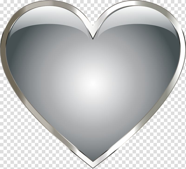 Free: Heart-shaped silver illustration, Stainless steel Metal Heart ...
