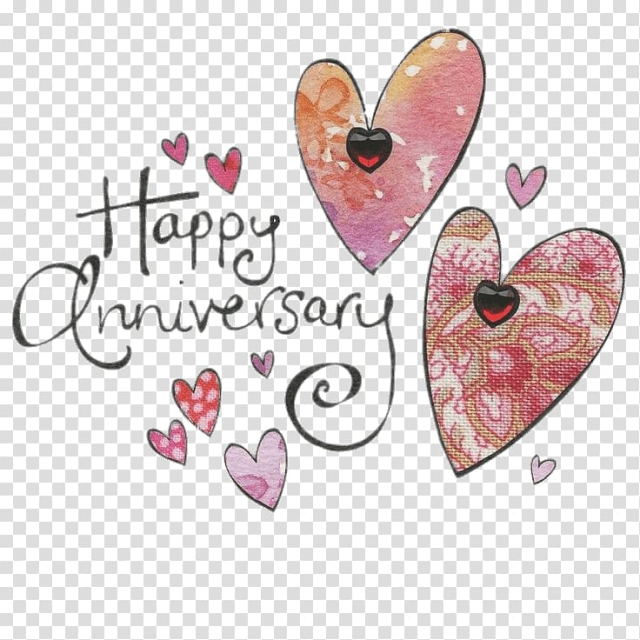 Free: Hearts illustration with Happy Anniversary text overlay, Happy ...