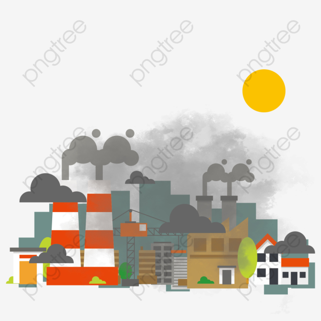 Free: Heavily Polluted Area, Sewage, Exhaust Gas, Cartoon PNG ...
