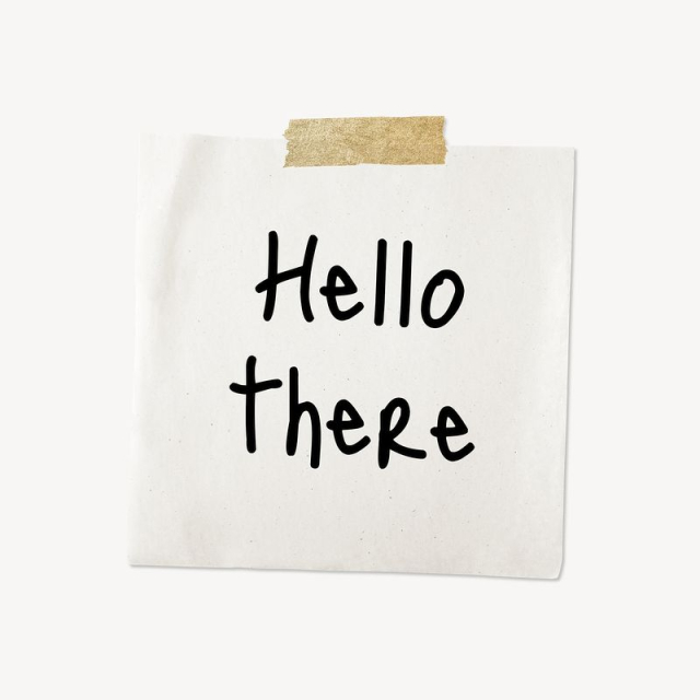 Free: Hello there word typography, memo | Free PSD - rawpixel - nohat.cc