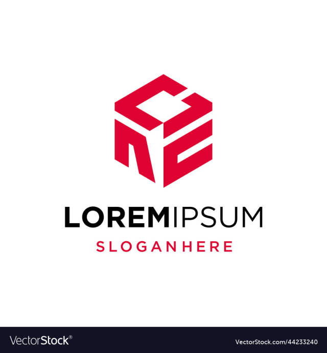 Free: hexagonal initial letter cre monogram logo design - nohat.cc