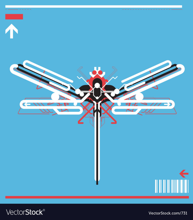 Free: High tech robot dragonfly vector image - nohat.cc