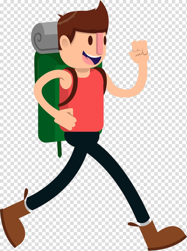 Free: Hiking & backpacking Animation, Cute cartoon character pattern ...