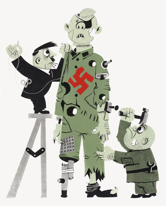 Free: Hitler and Mussolini making a puppet | Free Photo Illustration ...