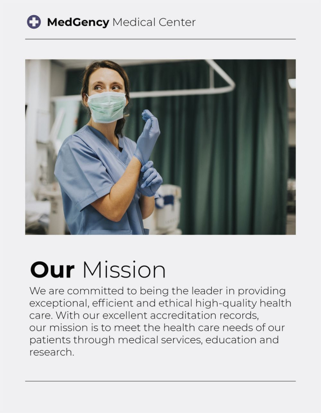 Free: Hospital mission statement flyer template, | Free PSD Template ...