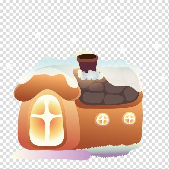 Free: House Drawing Illustration, Filled with snow house transparent ...
