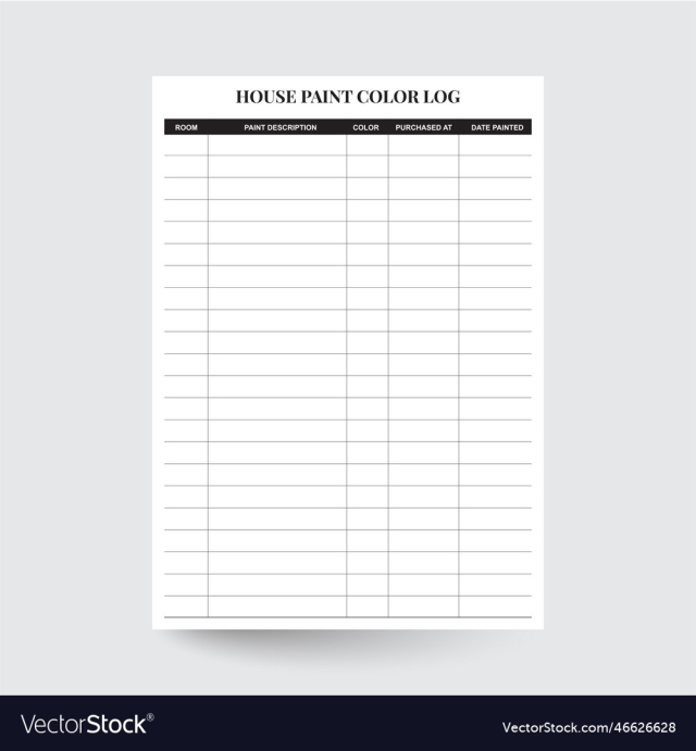 Free: house paint color log - nohat.cc