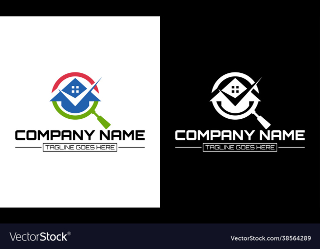 Free: house search logo with magnifier - nohat.cc