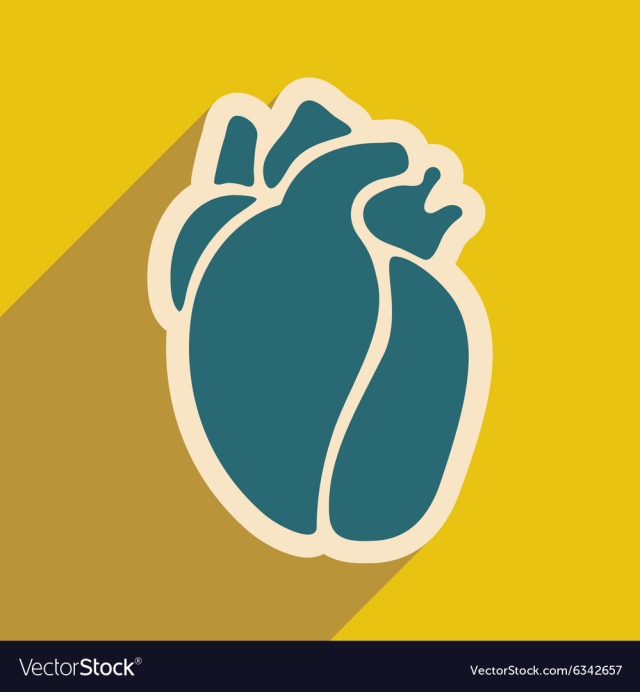 Free: Icon of in human heart flat style vector image - nohat.cc