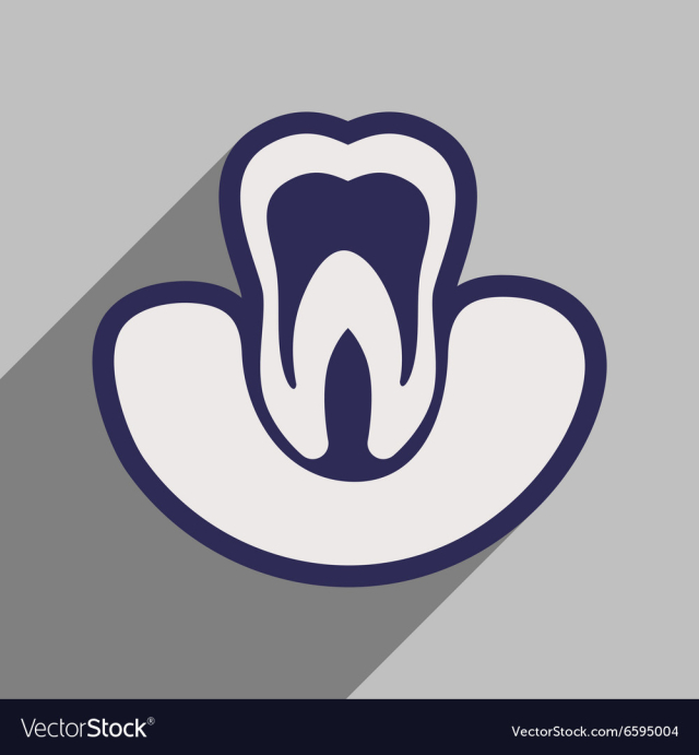 Free: Icon of tooth gums in flat style vector image - nohat.cc