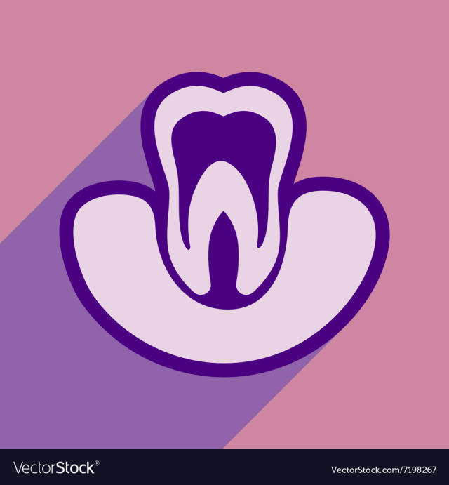 Free: Icon of tooth gums in flat style vector image - nohat.cc