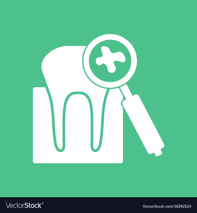 Free: Icon tooth with magnifying glass vector image - nohat.cc