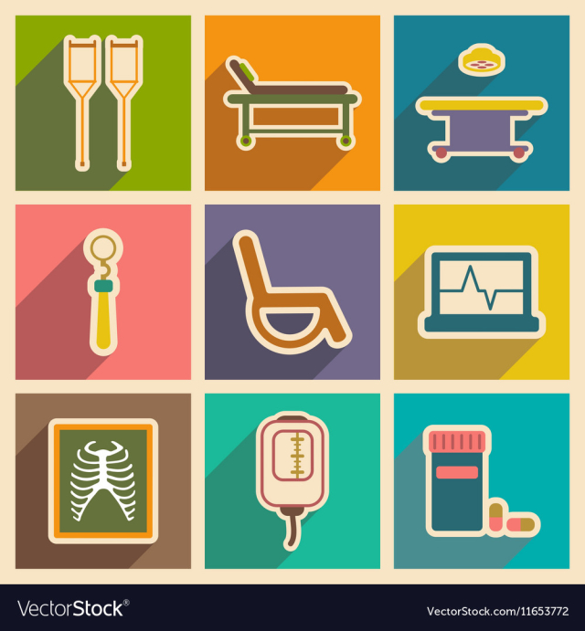 Free: Icons of assembly medical themed icons in flat vector image ...