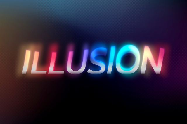 Free: Illusion word in colorful neon psychedelic… | Free stock ...