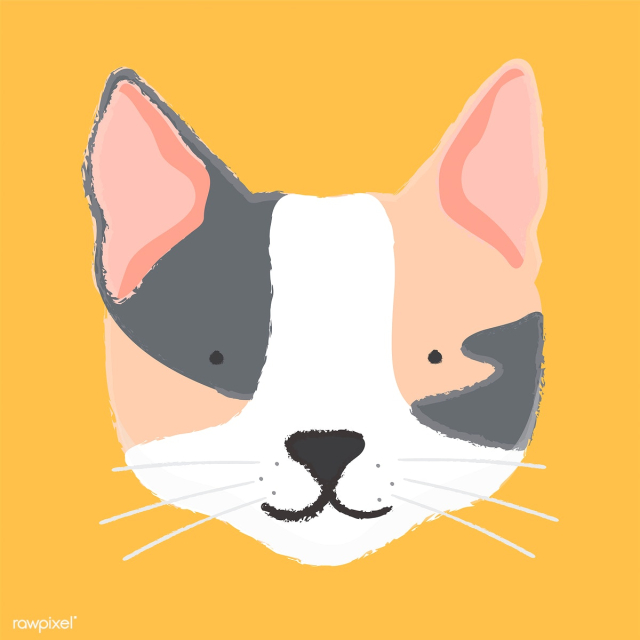 Free: Illustration of a cat's head | Free stock vector - 60709 - nohat.cc