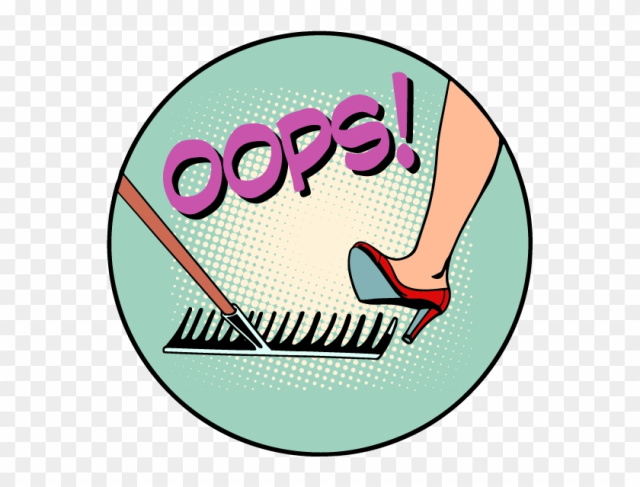 Free: Illustration Of Female Leg Stepping On Rake With The - Step On ...