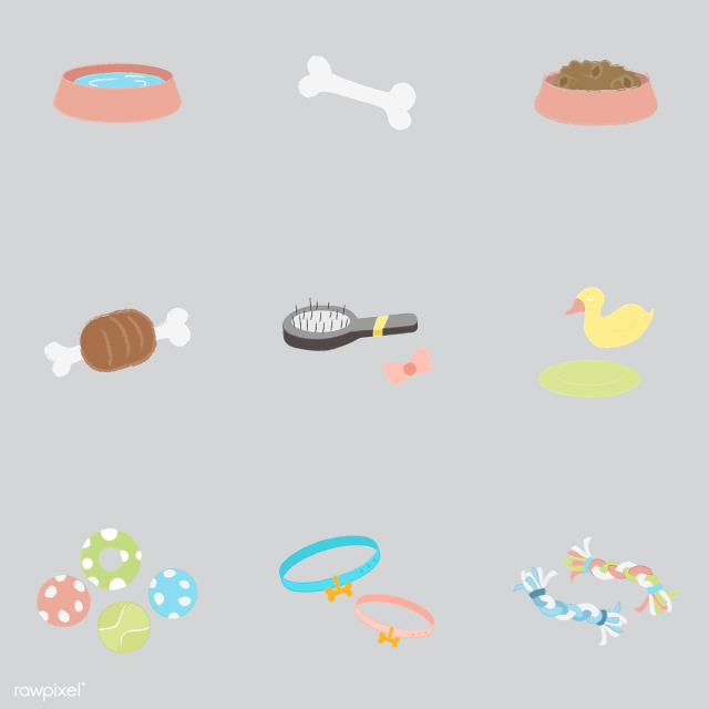 Free: Illustration set of pet related things | Free stock vector ...