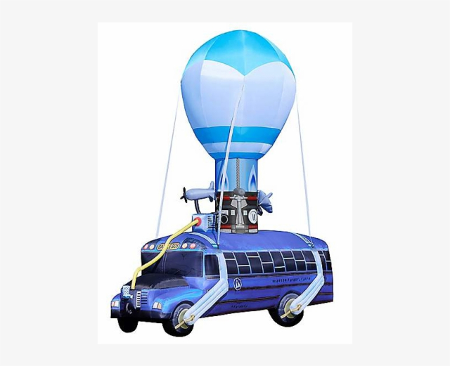 Free: Image Via Spirit Halloween - Fortnite Battle Bus Inflatable ...