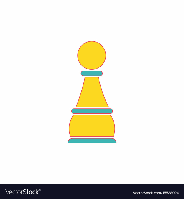 Free: In flat style chess pawn vector image - nohat.cc