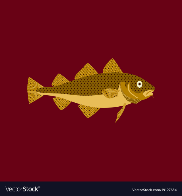 Free: In flat style cod vector image - nohat.cc