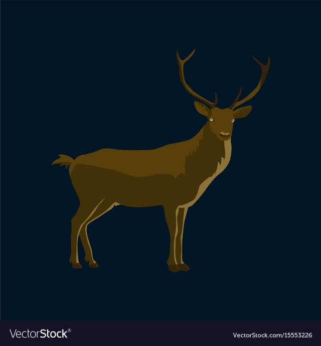 Free: In flat style deer vector image - nohat.cc