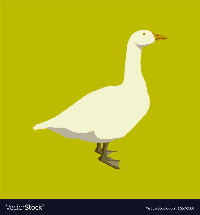 Free: In flat style goose vector image - nohat.cc