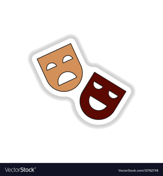 Free: In paper sticker style comedy vector image - nohat.cc
