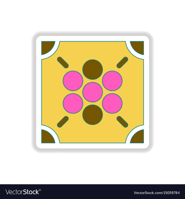 Free: In paper sticker style ludo vector image - nohat.cc