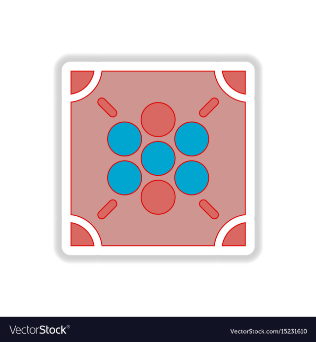 Free: In paper sticker style ludo vector image - nohat.cc