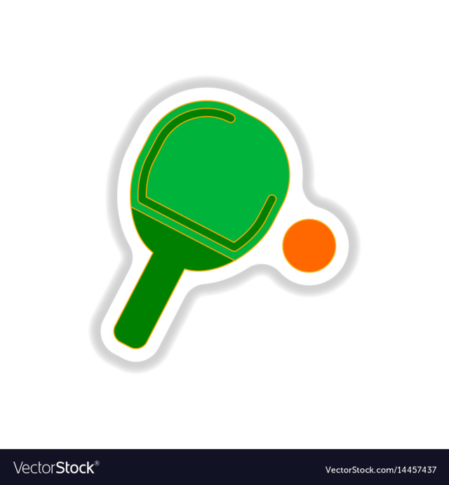 Free: In paper sticker style ping vector image - nohat.cc