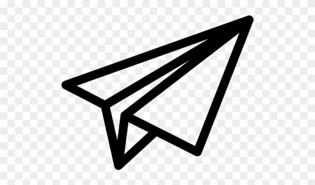 Free: Inclined Paper Plane Free Icon - Paper Plane Telegram Logo - nohat.cc