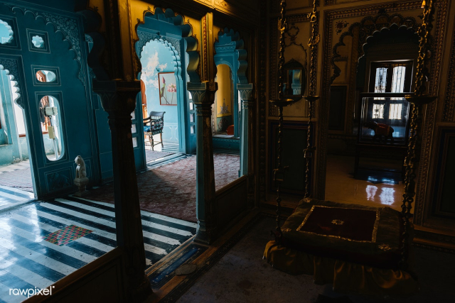 Free: Interior of Zenana Mahal at City Palace in Ud.. | Free stock ...