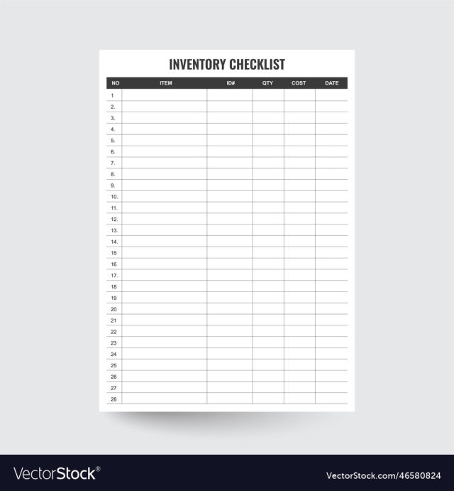 Free: inventory checklist - nohat.cc