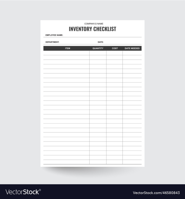 Free: inventory checklist - nohat.cc