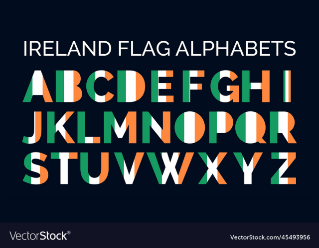 Free: ireland flag alphabetic letters abc logo - nohat.cc
