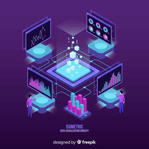 Free: Isometric data visualization concept background Free Vector - nohat.cc