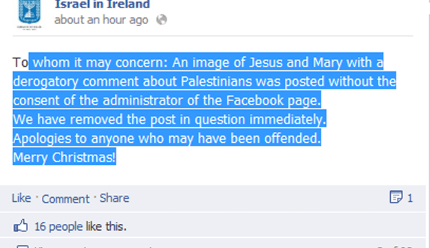 Free: Israeli embassy in Ireland's latest Facebook post: If Jesus were ...