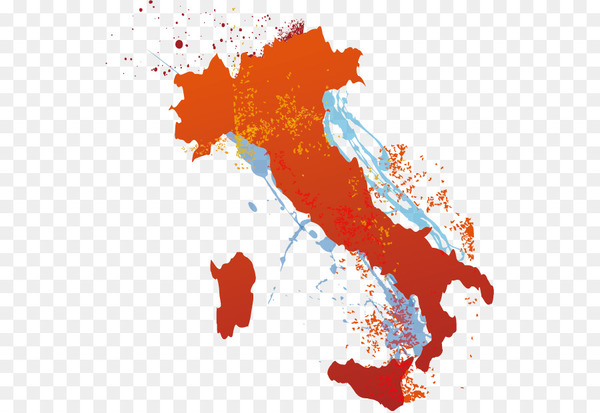 Free: Italy Map Clip art - Creative Colorful Italy map - nohat.cc