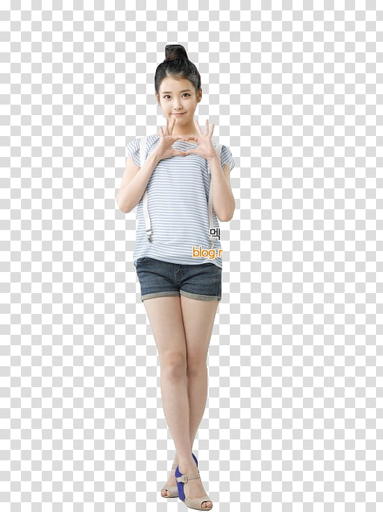 Free: IU, woman doing heart hand sign transparent background PNG ...